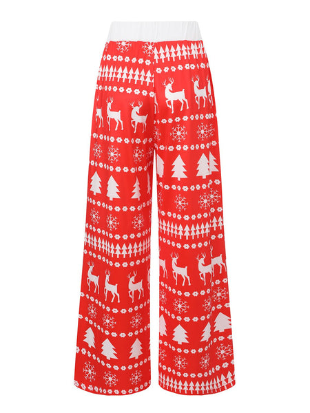 Rot 1930er Weihnachtsbaum Ren Hose – retro stage-German